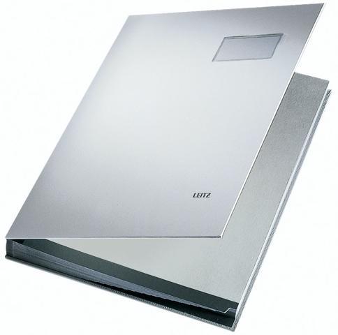 Unterschriftsmappe Leitz 5700 A4 20 Fächer PP-kaschiert grau ...